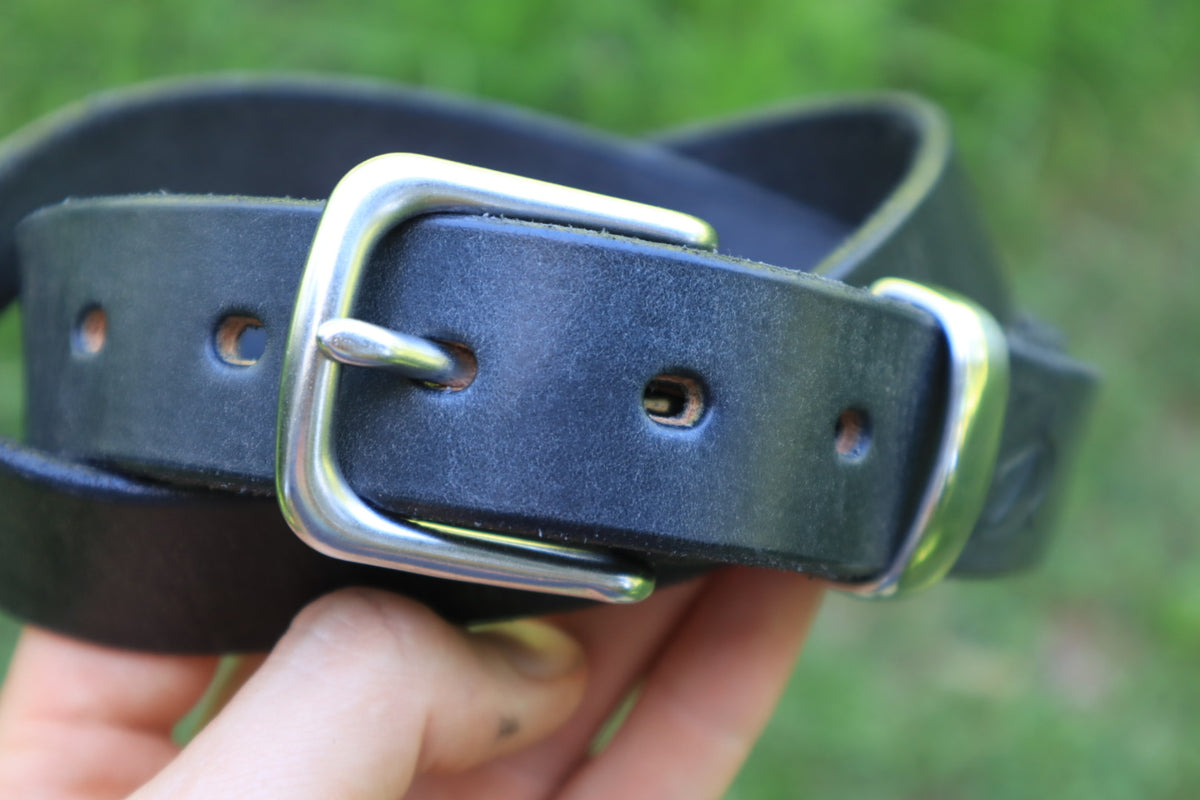 Black Leather Belt - Australian Made - Andrew Reeson Leather