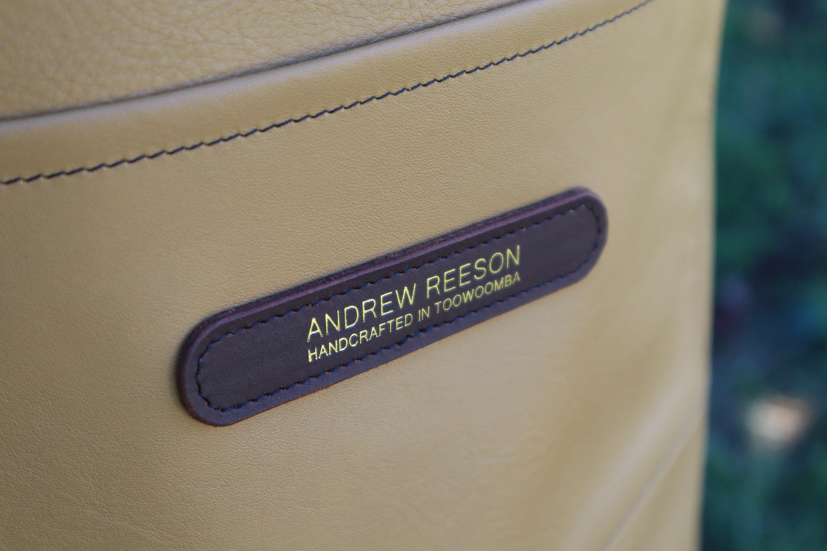 Leather Apron - Grey and Navy – Andrew Reeson Leather