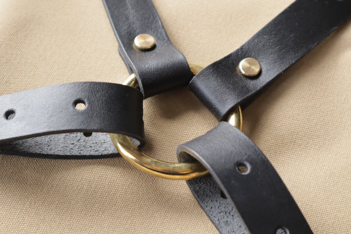 Canvas Apron - Black and Amber – Andrew Reeson Leather