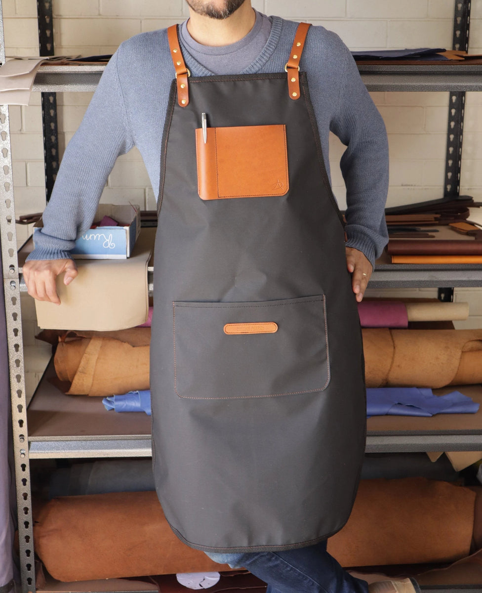 Canvas Apron - Black and Amber – Andrew Reeson Leather
